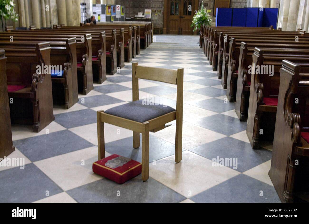 An example of the chair (centre) which the vicar and his supporters ...