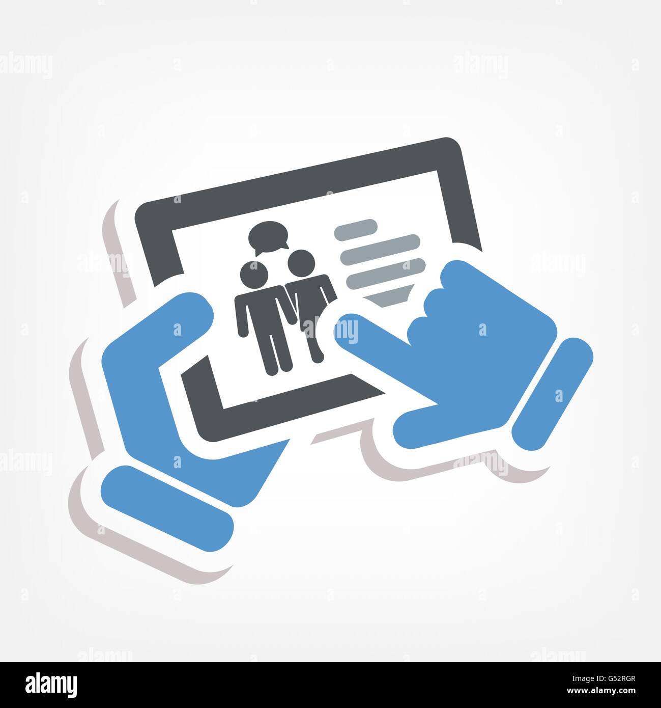Chat touchscreen icon Stock Vector Image & Art - Alamy