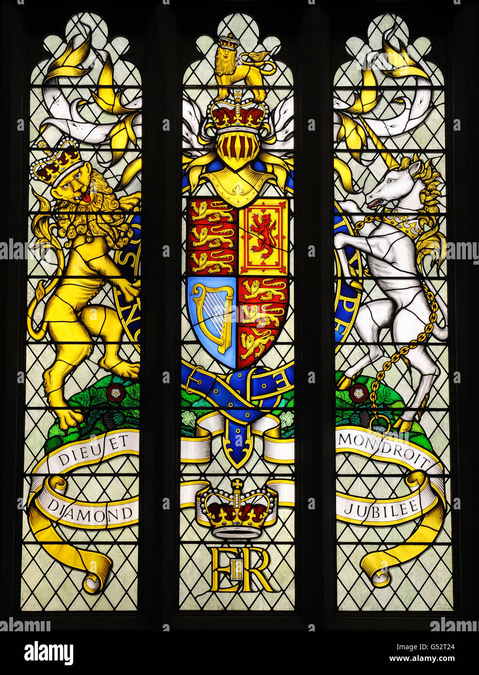 A general view of the the stained glass window commissioned for the ...