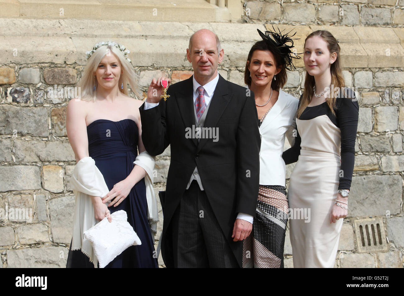 Chief technical officer with the Red Bull team Adrian Newey stands with ...