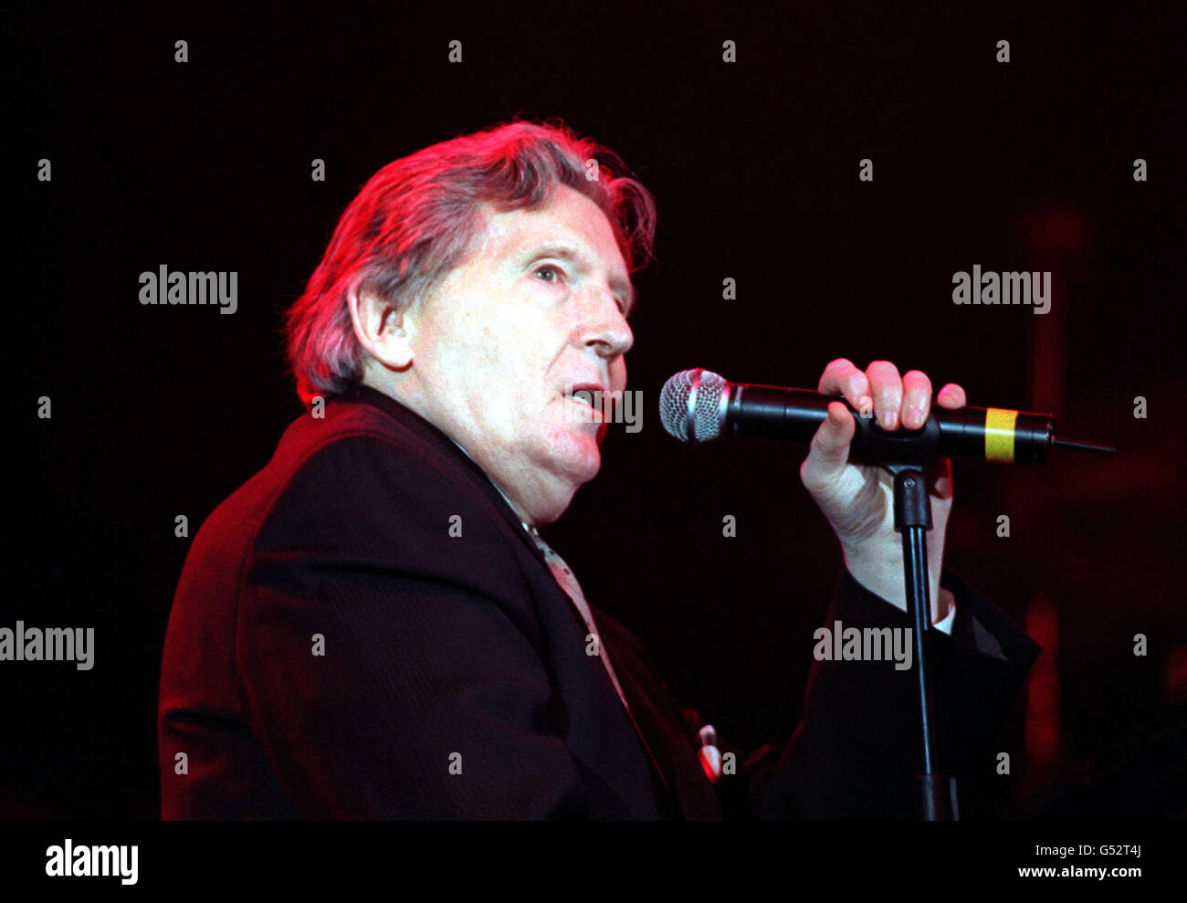 American rock 'n' roll star Jerry Lee Lewis performing on stage during ...