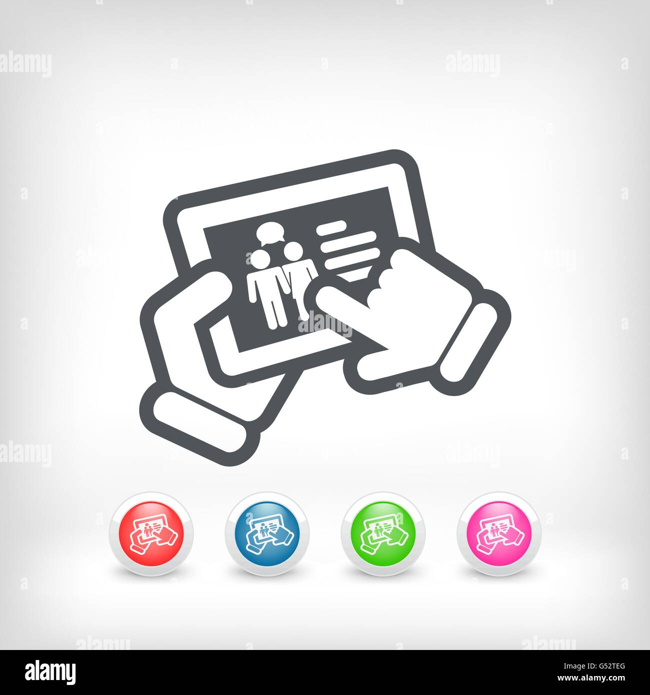 Chat touchscreen icon Stock Vector Image & Art - Alamy