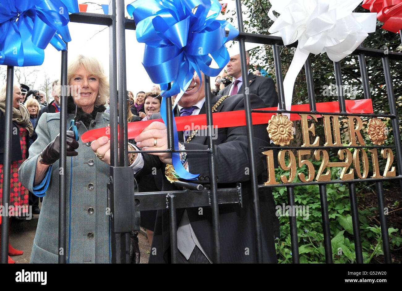 The Duchess of Cornwall officially opens the Diamond Jubilee Gates in ...