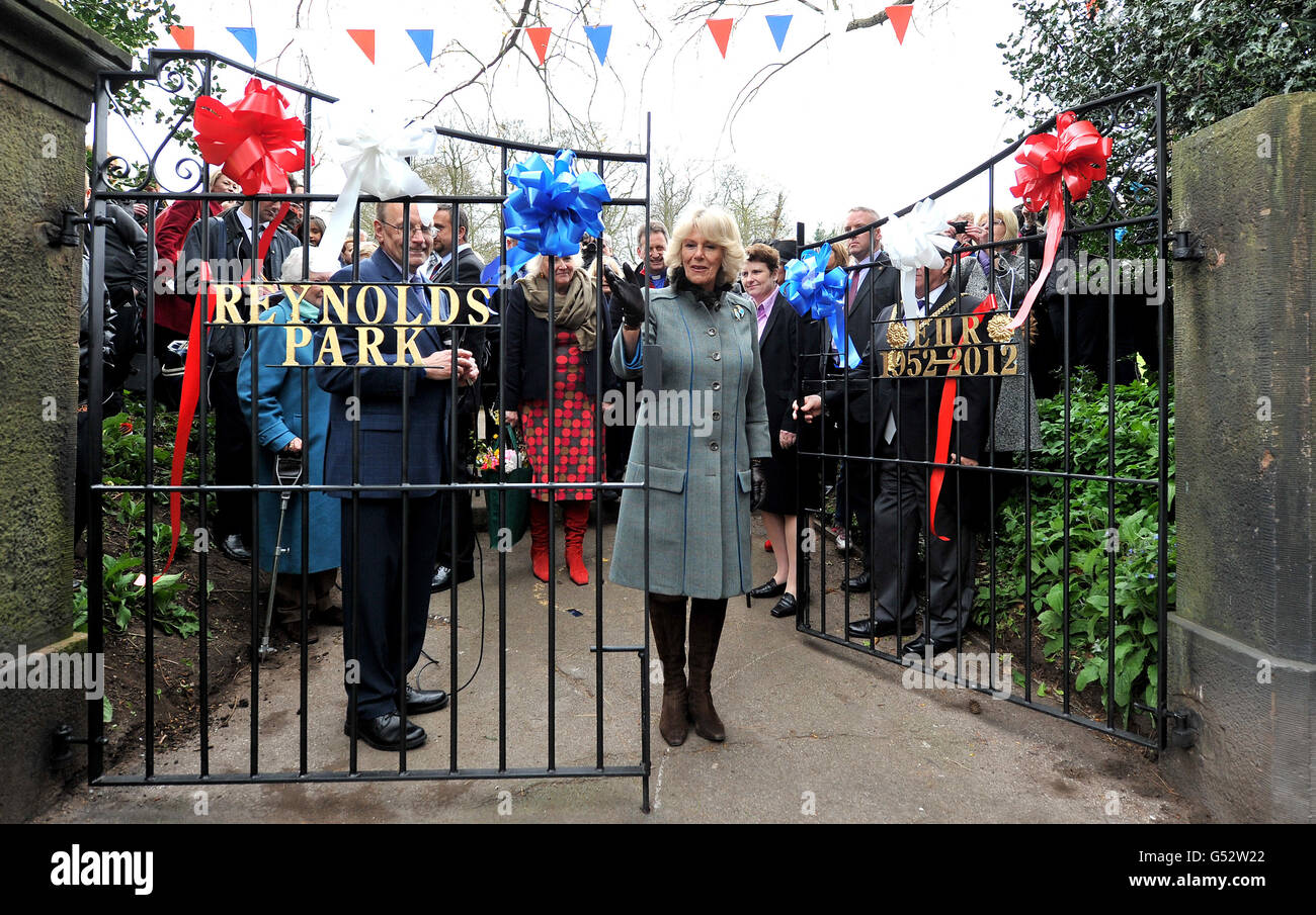 The Duchess of Cornwall officially opens the Diamond Jubilee Gates in ...