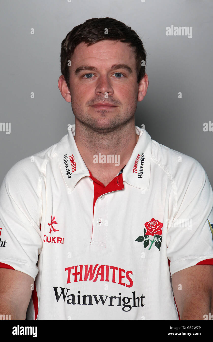 Cricket - 2012 Lancashire Photocall - Old Trafford. Gareth Cross, Lancashire Stock Photo - Alamy