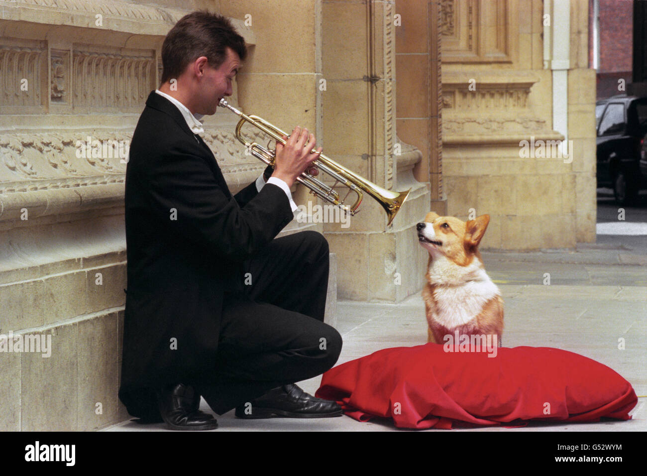 Royal Philharmonic Orchestra trumpet player Brian Thompson gives a ...