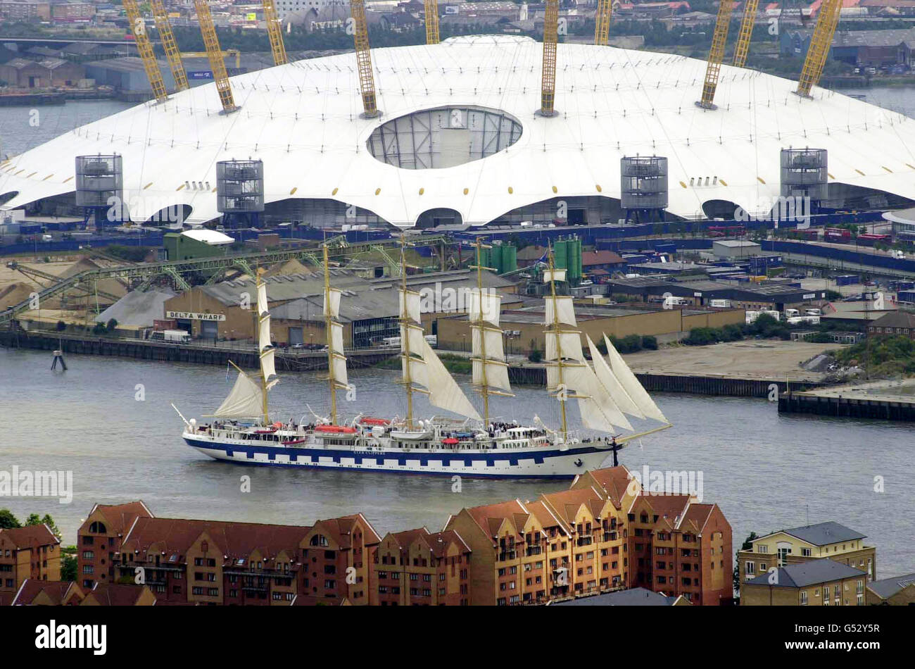 The world's largest sailing ship, the Royal Clipper, travels up the ...