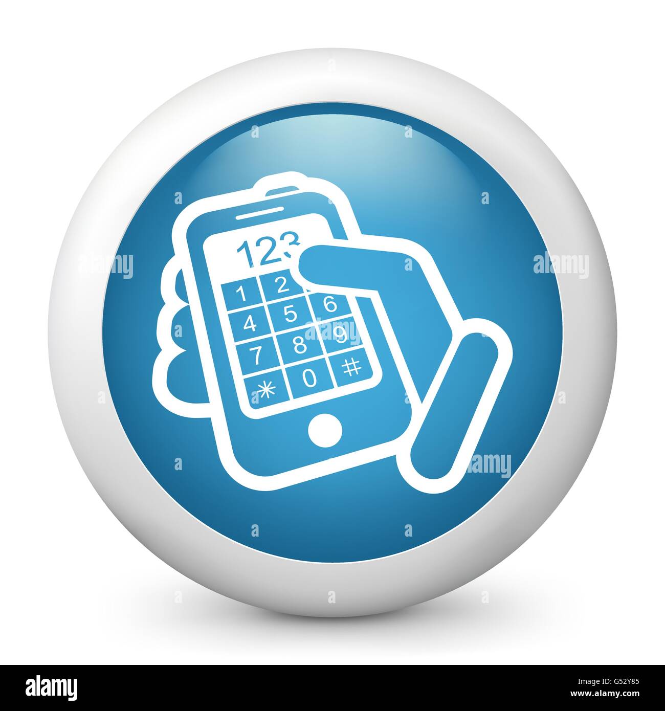 Keypad phone icon Cut Out Stock Images & Pictures - Alamy