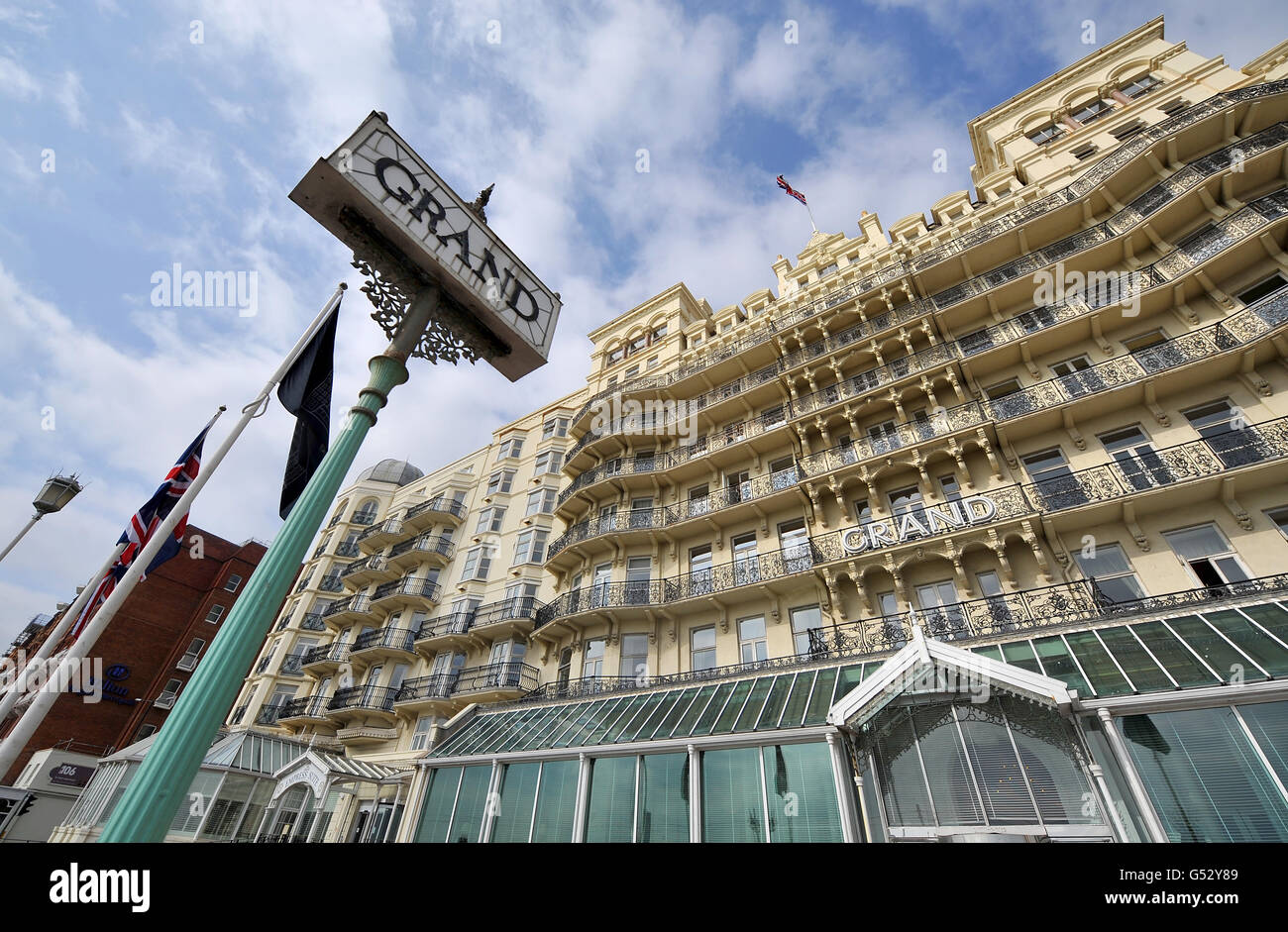 The Grand Hotel - Brighton. A general view of the Grand Hotel in ...