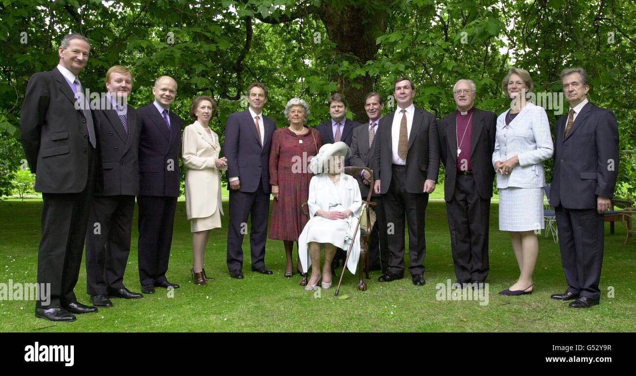 The Queen Mother with (l) Lord Boston, Charles Kennedy, William Hague ...