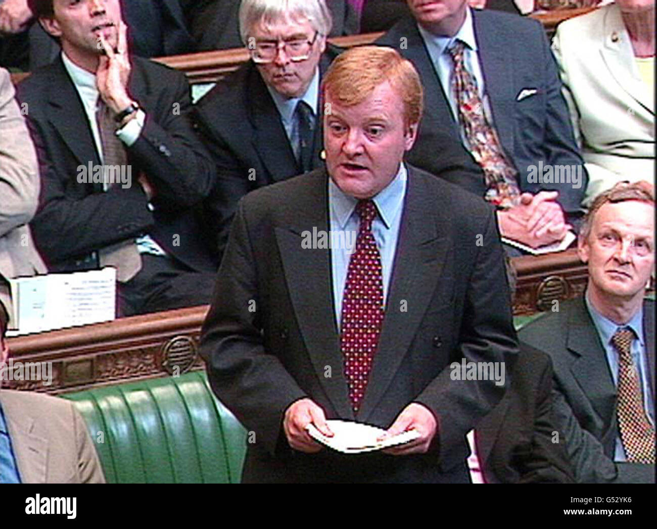 Liberal democrat leader charles kennedy addresses house commons hi-res ...