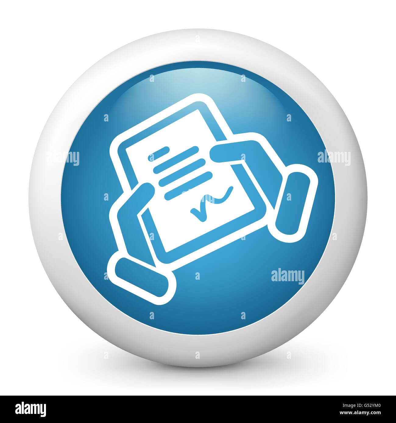 Hold holding certificate document Stock Vector Images - Alamy