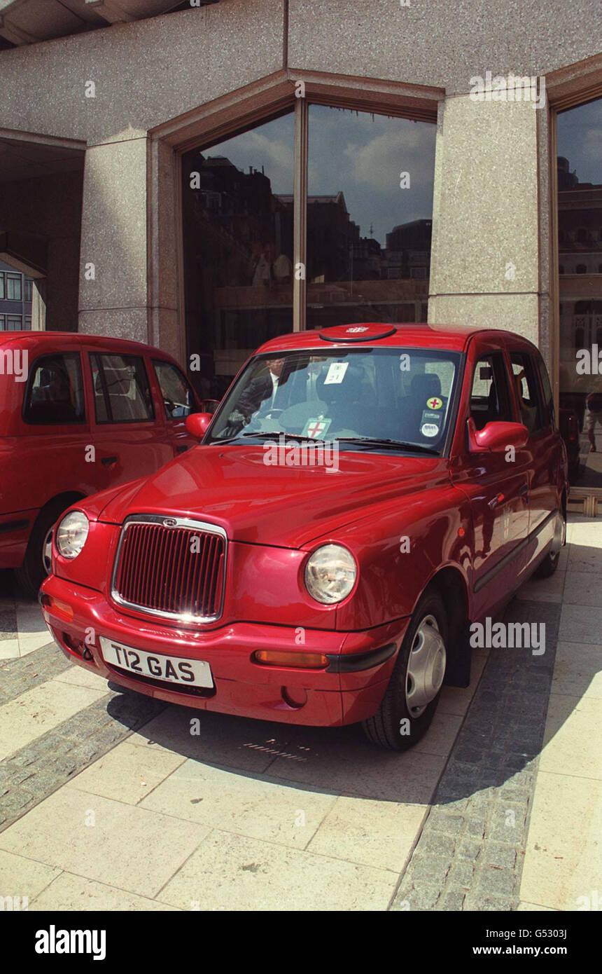 Annual cart marking red taxi Stock Photo - Alamy
