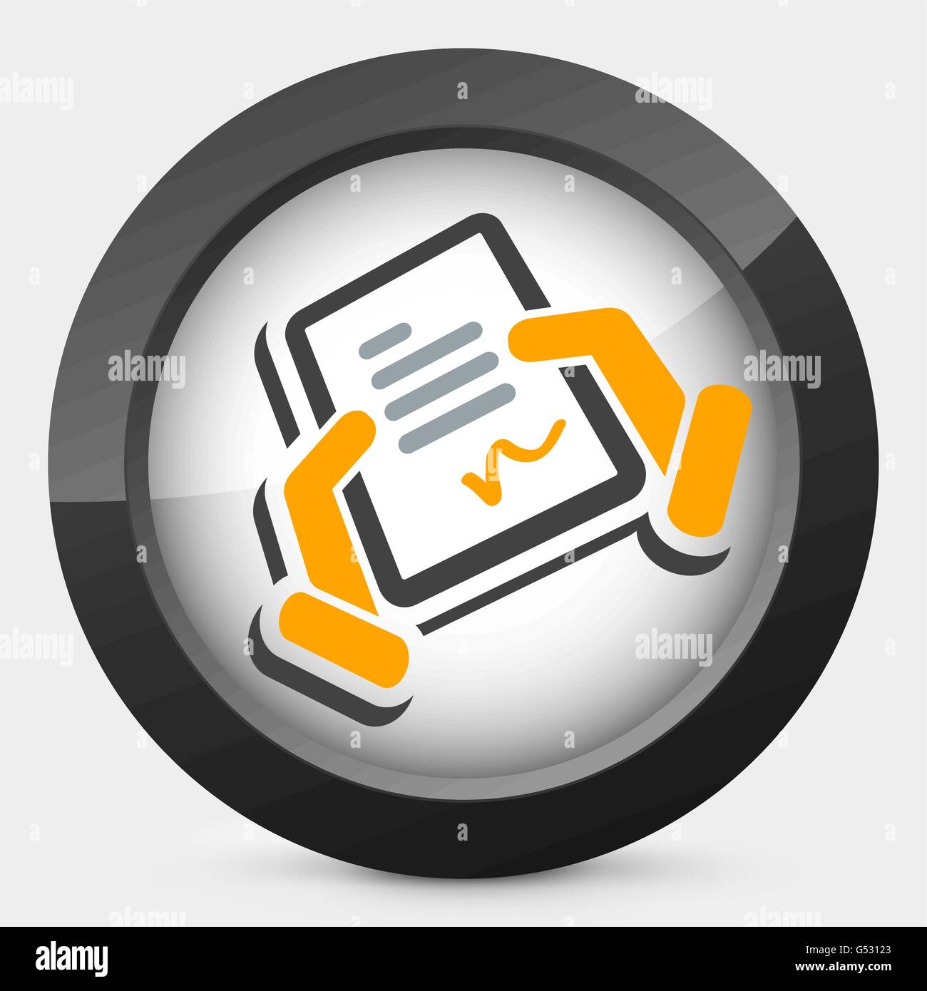 Hold holding certificate document Stock Vector Images - Alamy