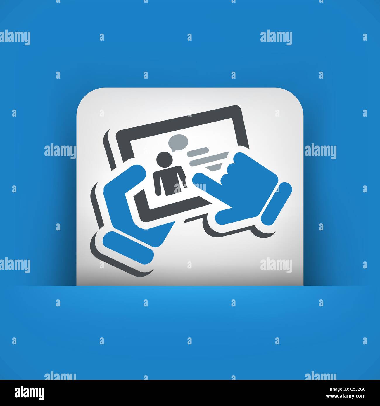 Chat tablet icon Stock Vector Image & Art - Alamy