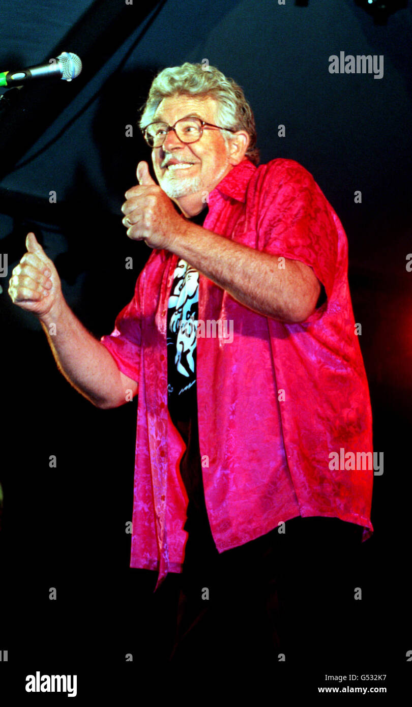Australian singer, artist and television presenter Rolf Harris on stage ...