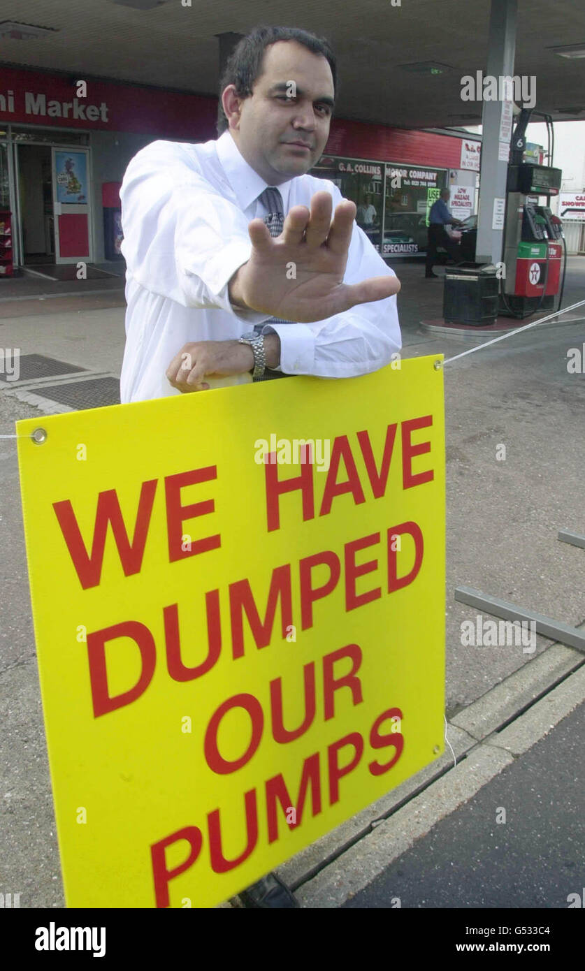 Petrol station owner shailesh parekh from shirley hi-res stock ...