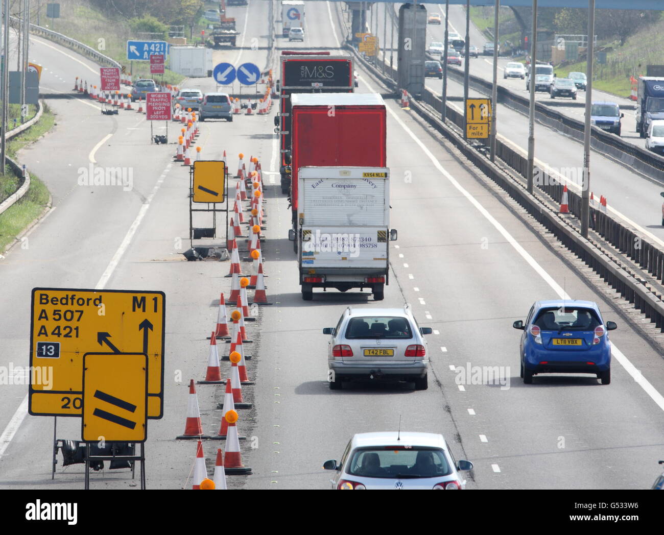 M1 roadworks hi-res stock photography and images - Alamy