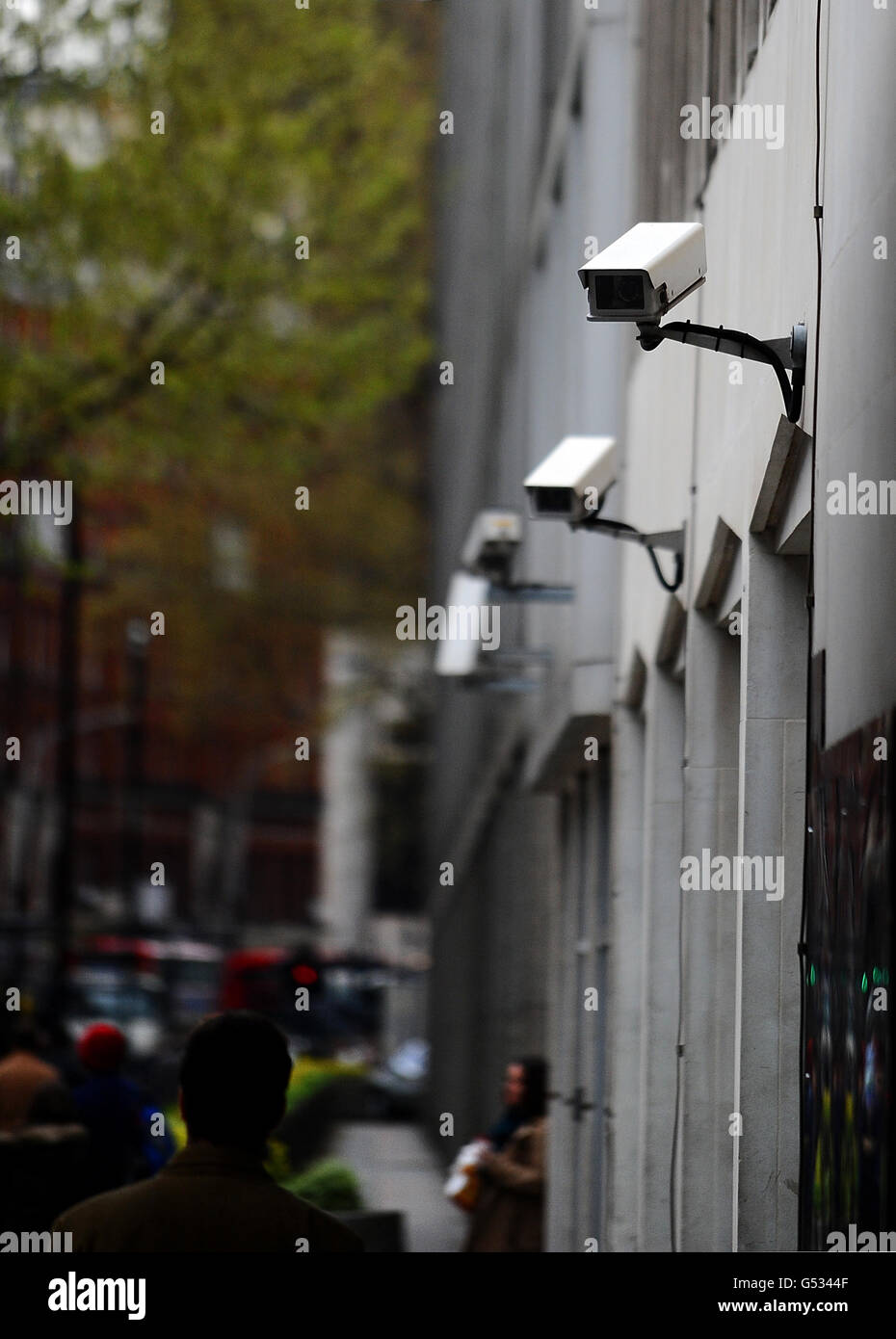 Stock picture cctv cameras on side building in central london hi-res ...