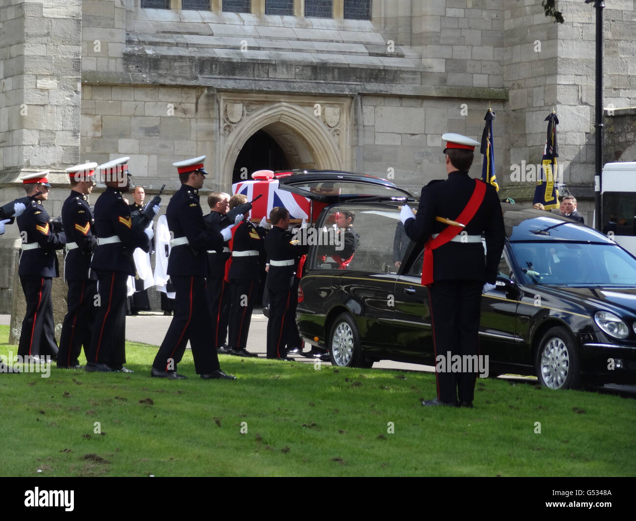 Sergeant Luke Taylor funeral Stock Photo - Alamy