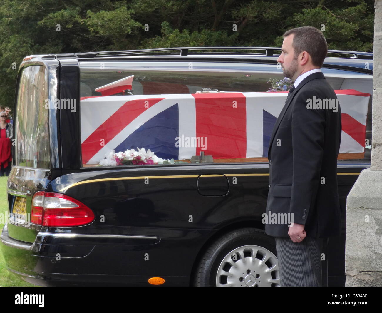 The coffin of Royal Marine Sergeant Luke Taylor outside Christchurch ...