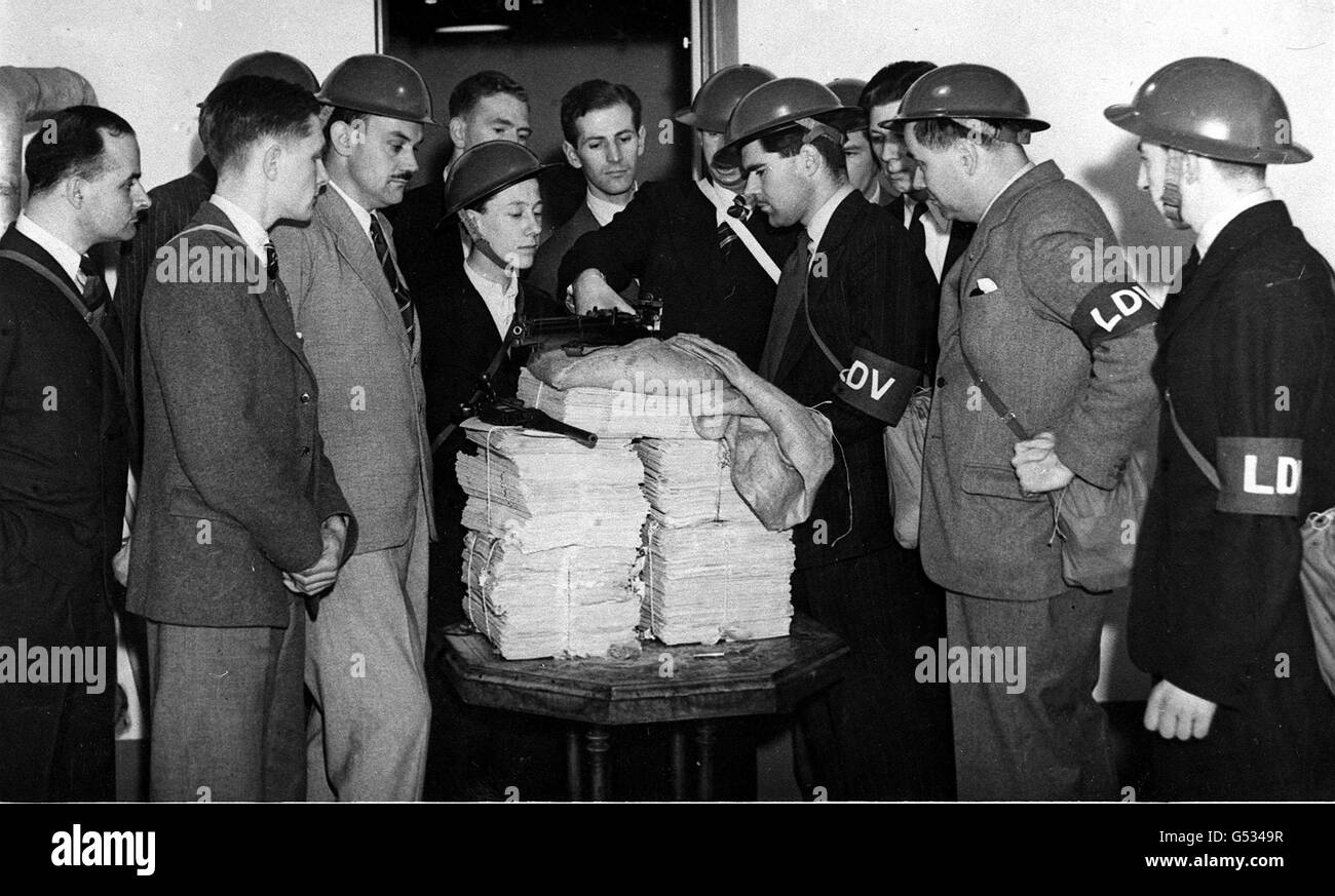 LOCAL DEFENCE VOLUNTEERS 1940: BBC staff members of the LDV (later ...