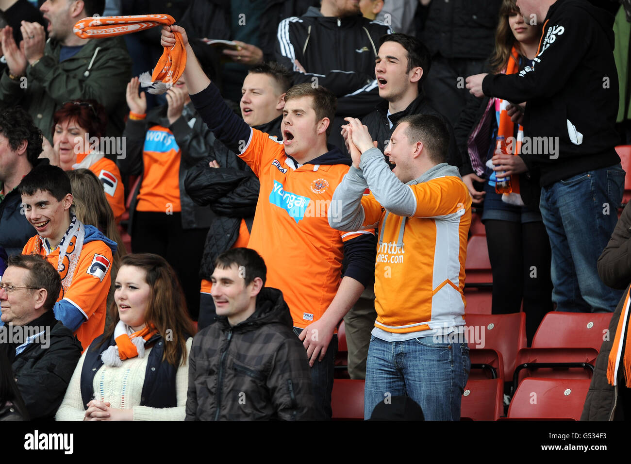 Blackpool fans show their support hi-res stock photography and images ...