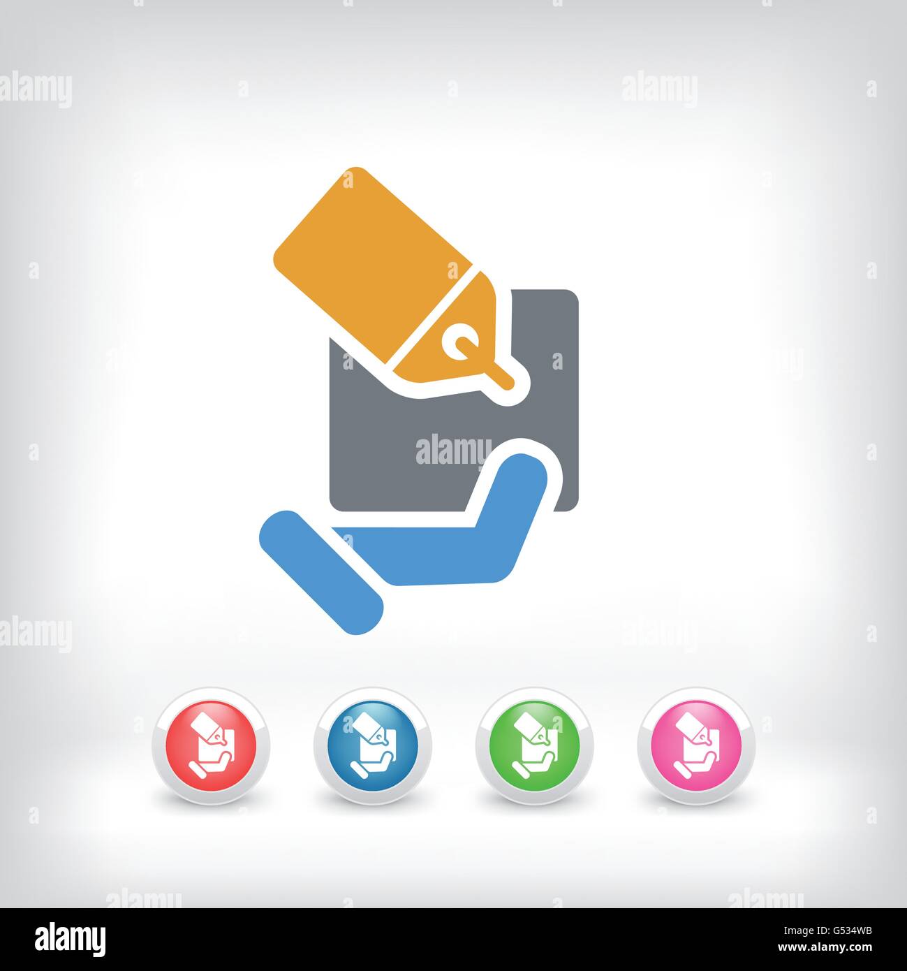 Handing a gift icon Stock Vector Image & Art - Alamy