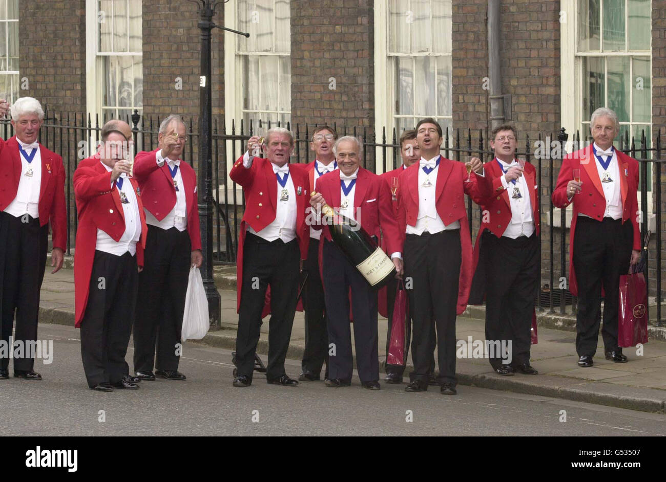 International Toastmasters arrive at Clarence House,London, with ...