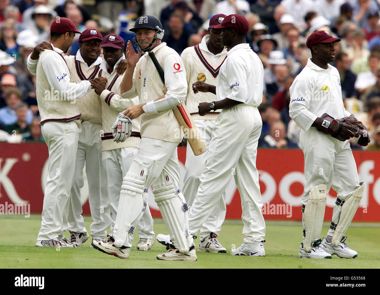 Celebrating sport cricket gesturing michael atherton hi-res stock ...