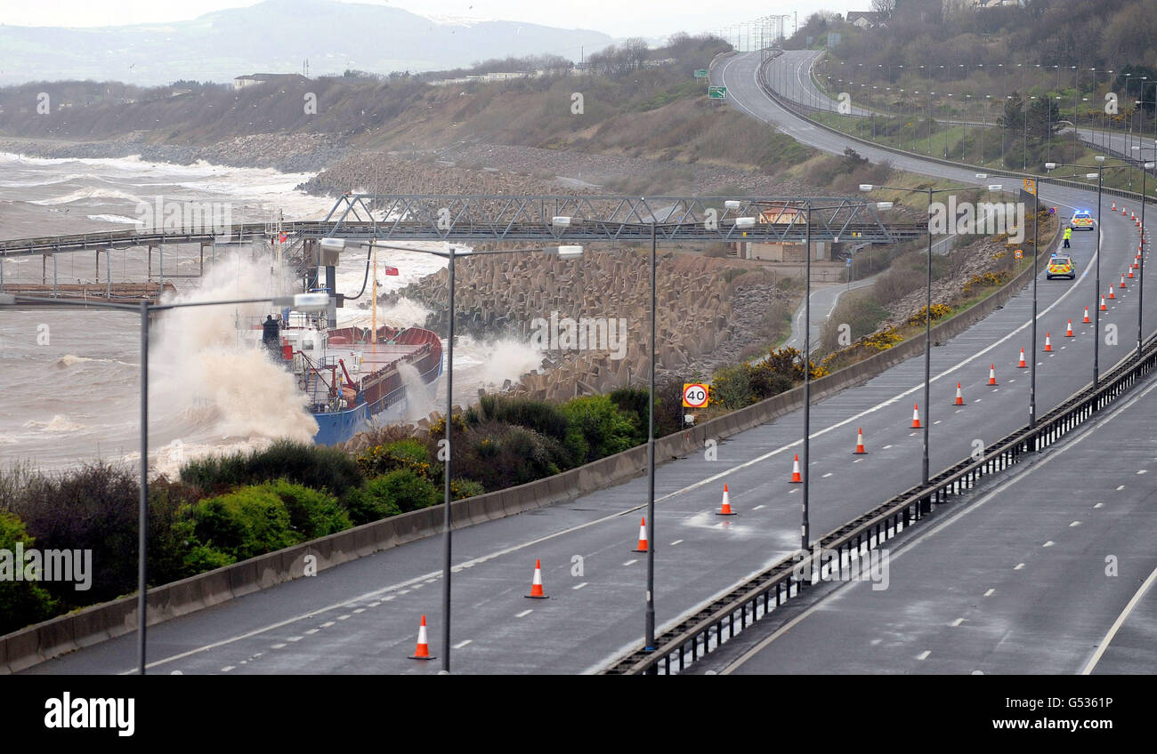 Cargo ship run aground Stock Photo - Alamy