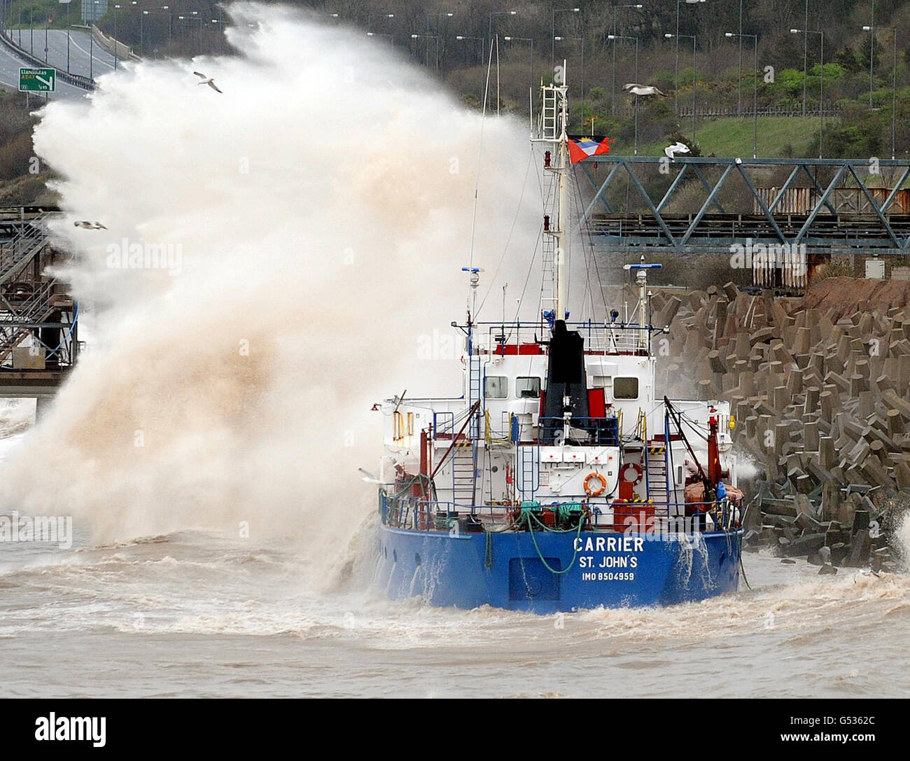 Cargo ship run aground Stock Photo - Alamy