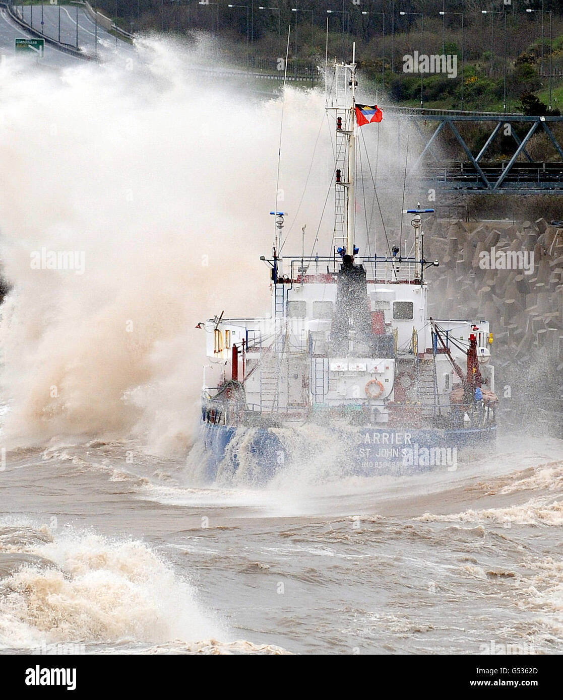 Cargo ship run aground Stock Photo - Alamy