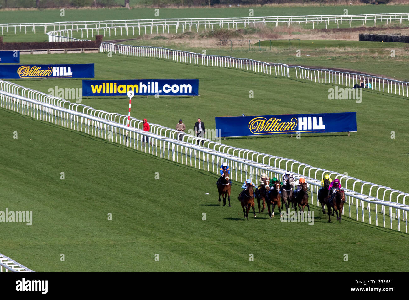 William hill signage at the lincoln meeting at doncaster racecourse hi ...