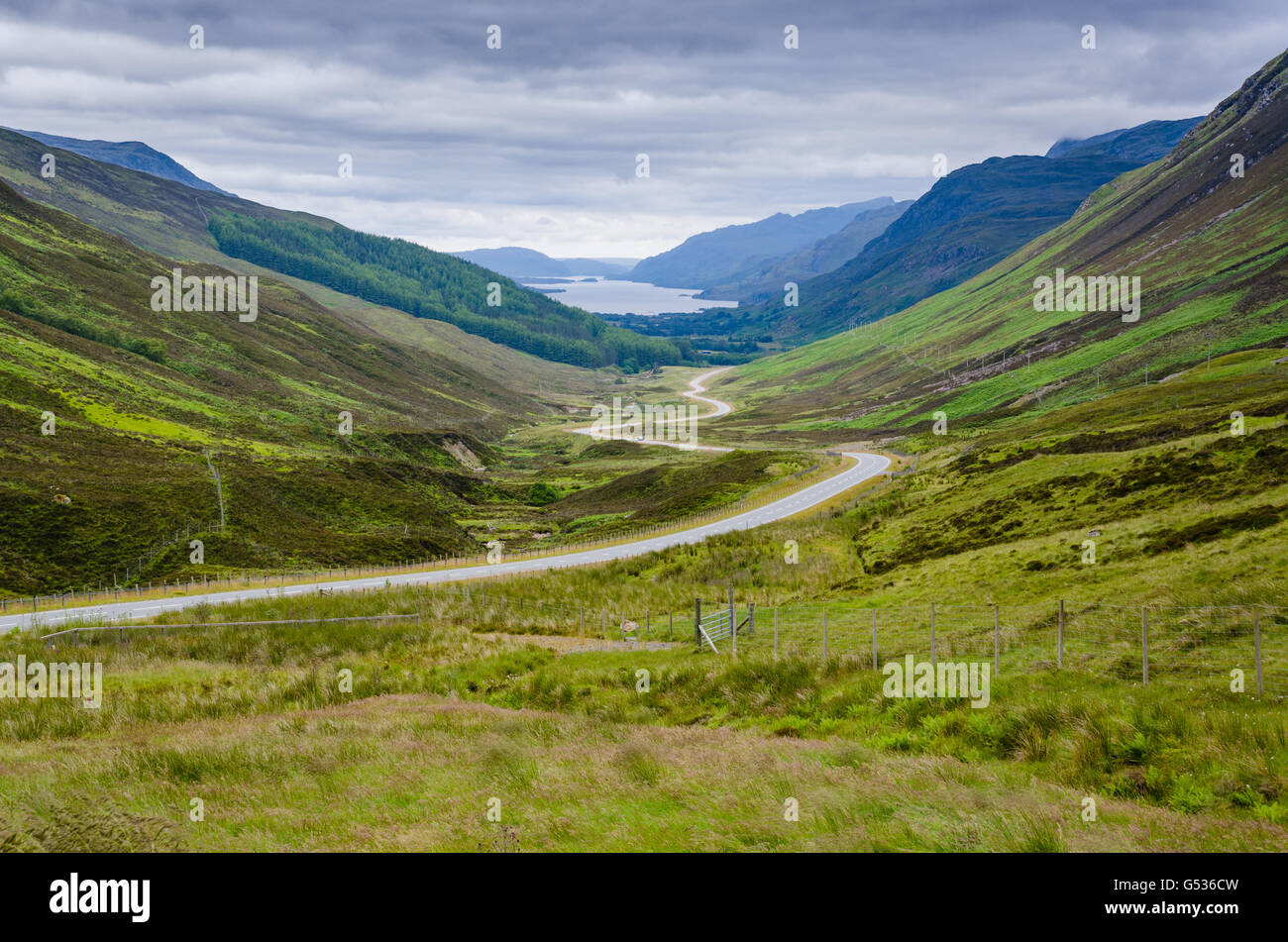 United Kingdom, Scotland, Highland, Achnasheen, On the road in Highland ...