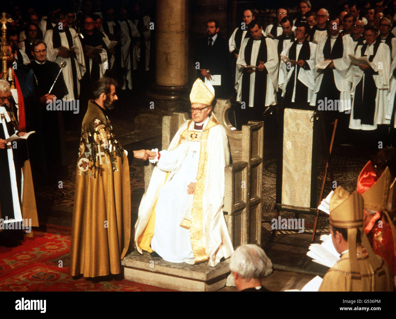 Religion - Robert Runcie Enthronement - Canterbury Cathedral Stock ...