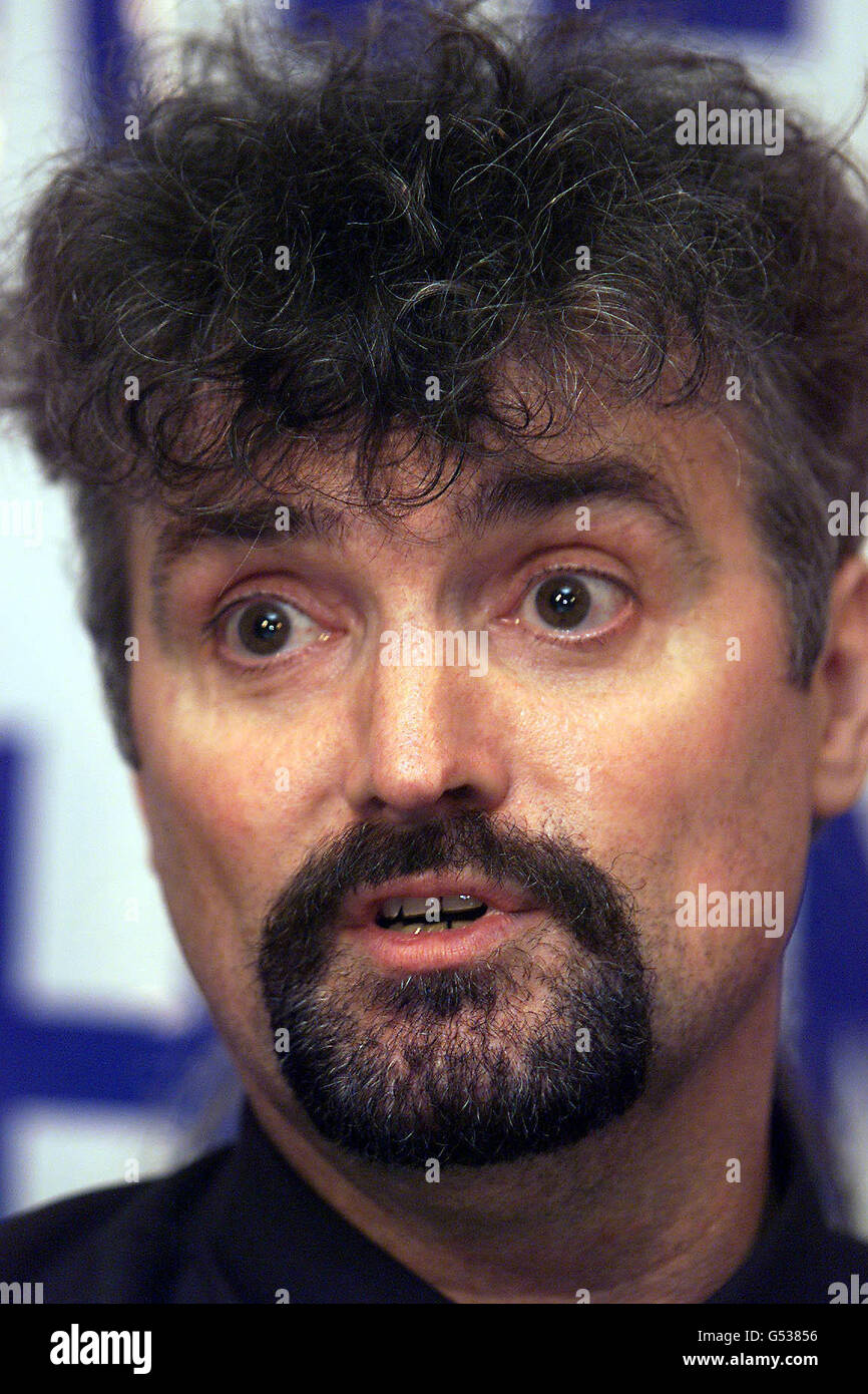 Freed Loyalist killer Michael Stone during a press conference held on ...