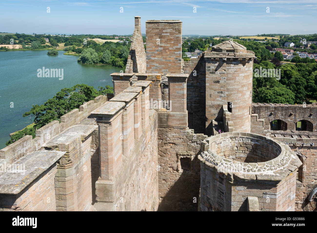 United Kingdom, Scotland, West Lothian, Linlithgow, Linlithgow Palace ...