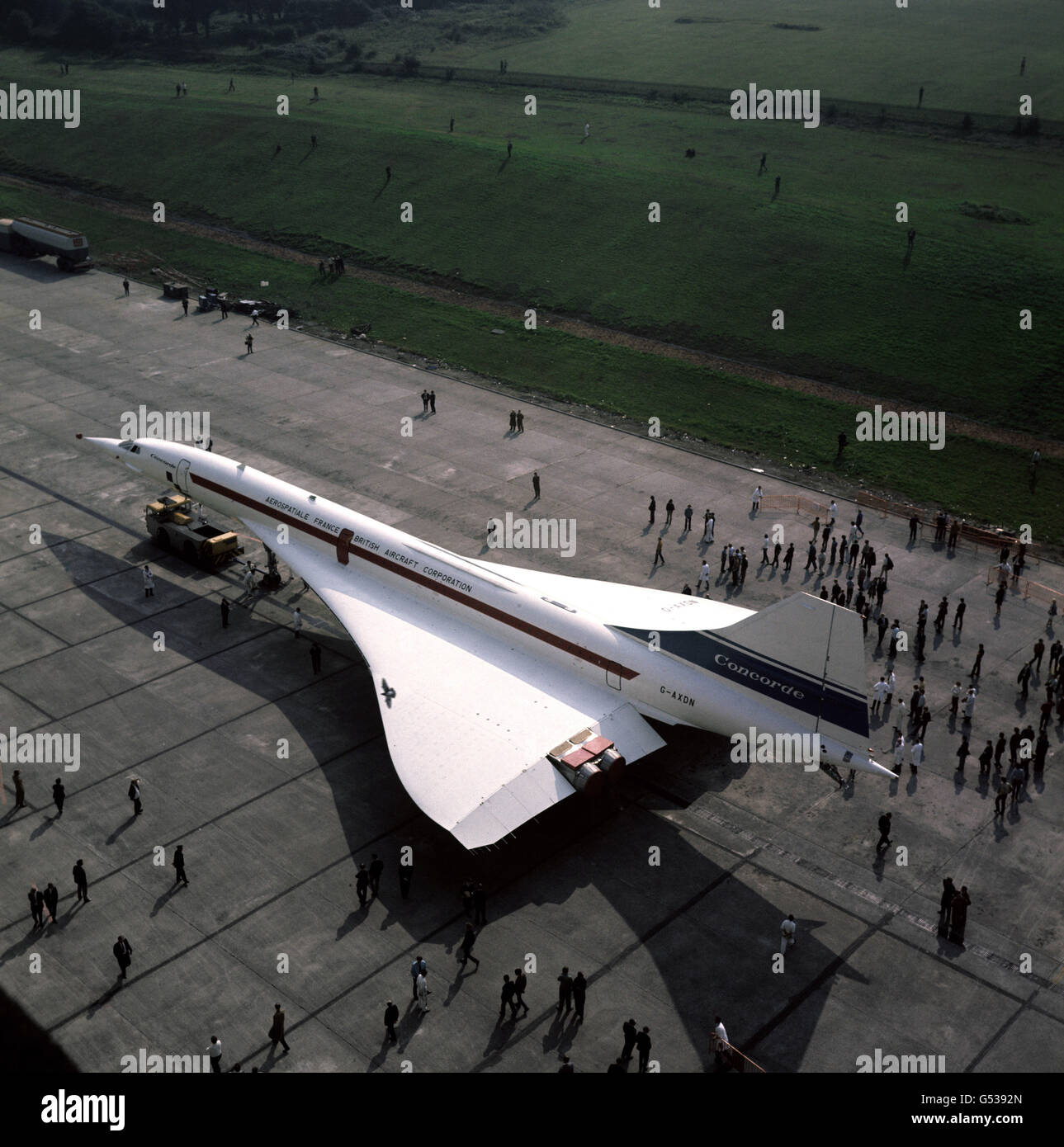 The british airways concorde 001 its filton roll out hi-res stock ...