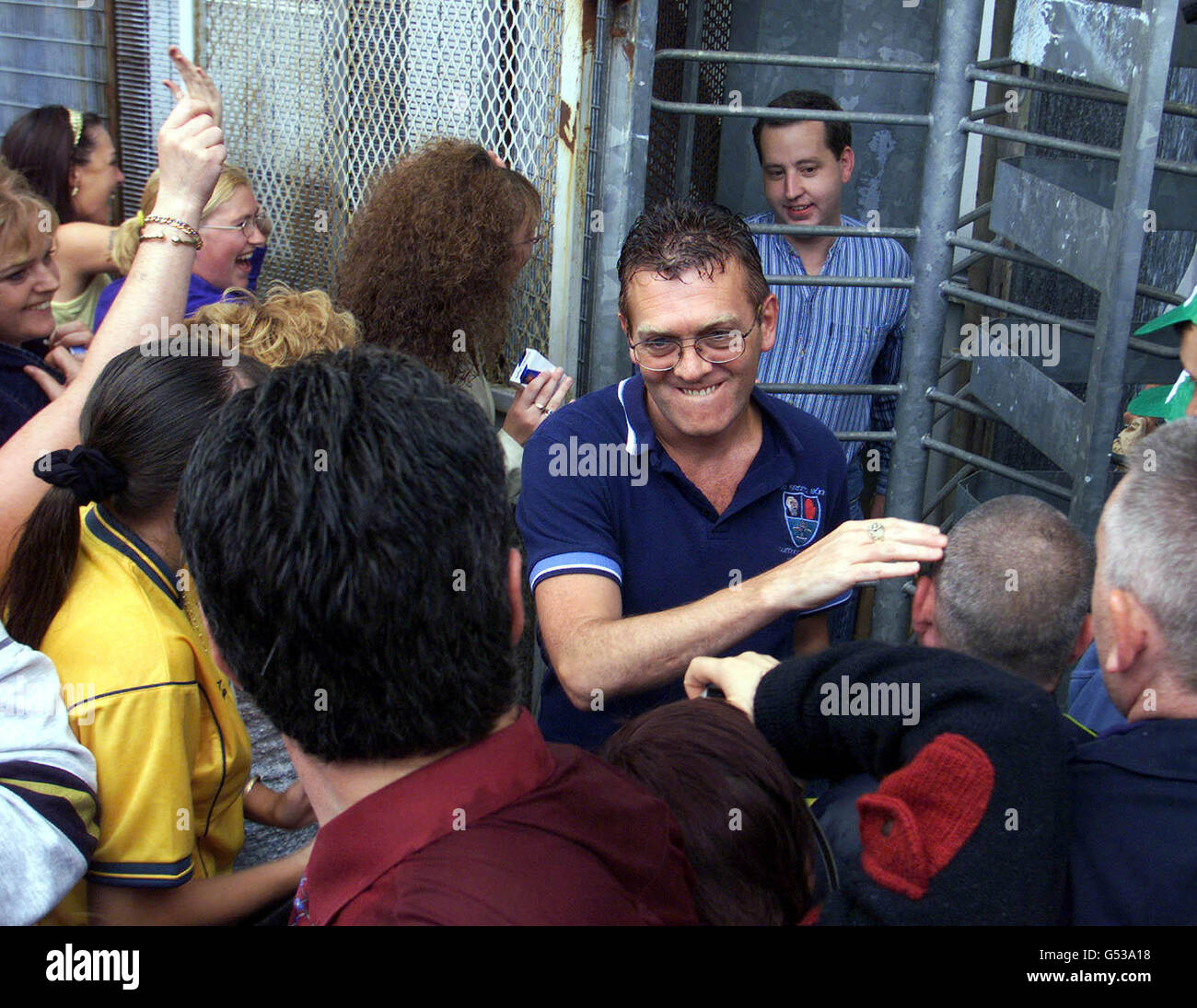 Hundreds of Republican supporters and relatives welcoming two of the 46 ...