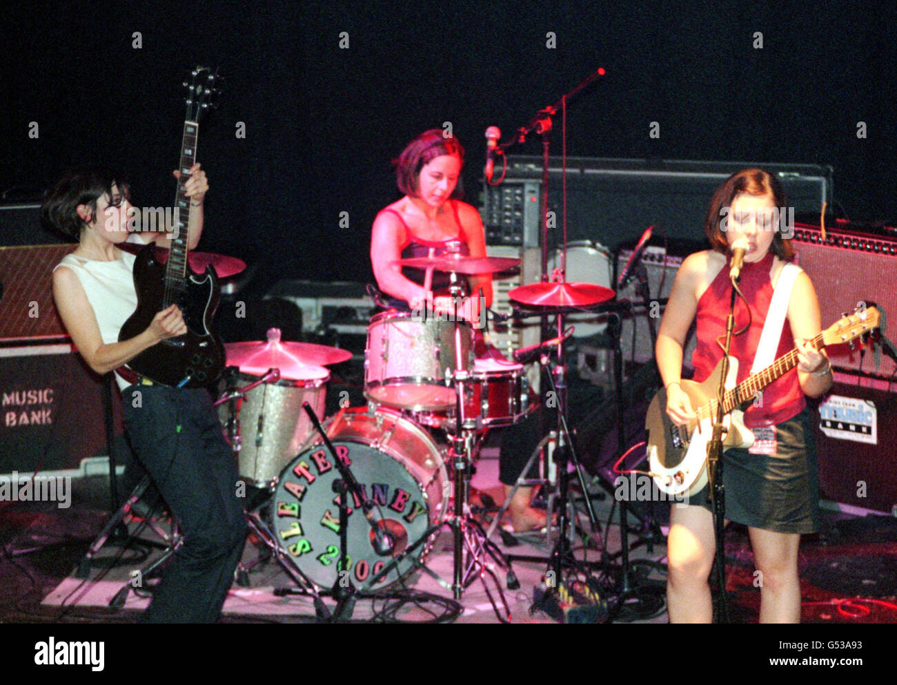 American punk girl band sleater kinney l r carrie brownstein hi-res ...