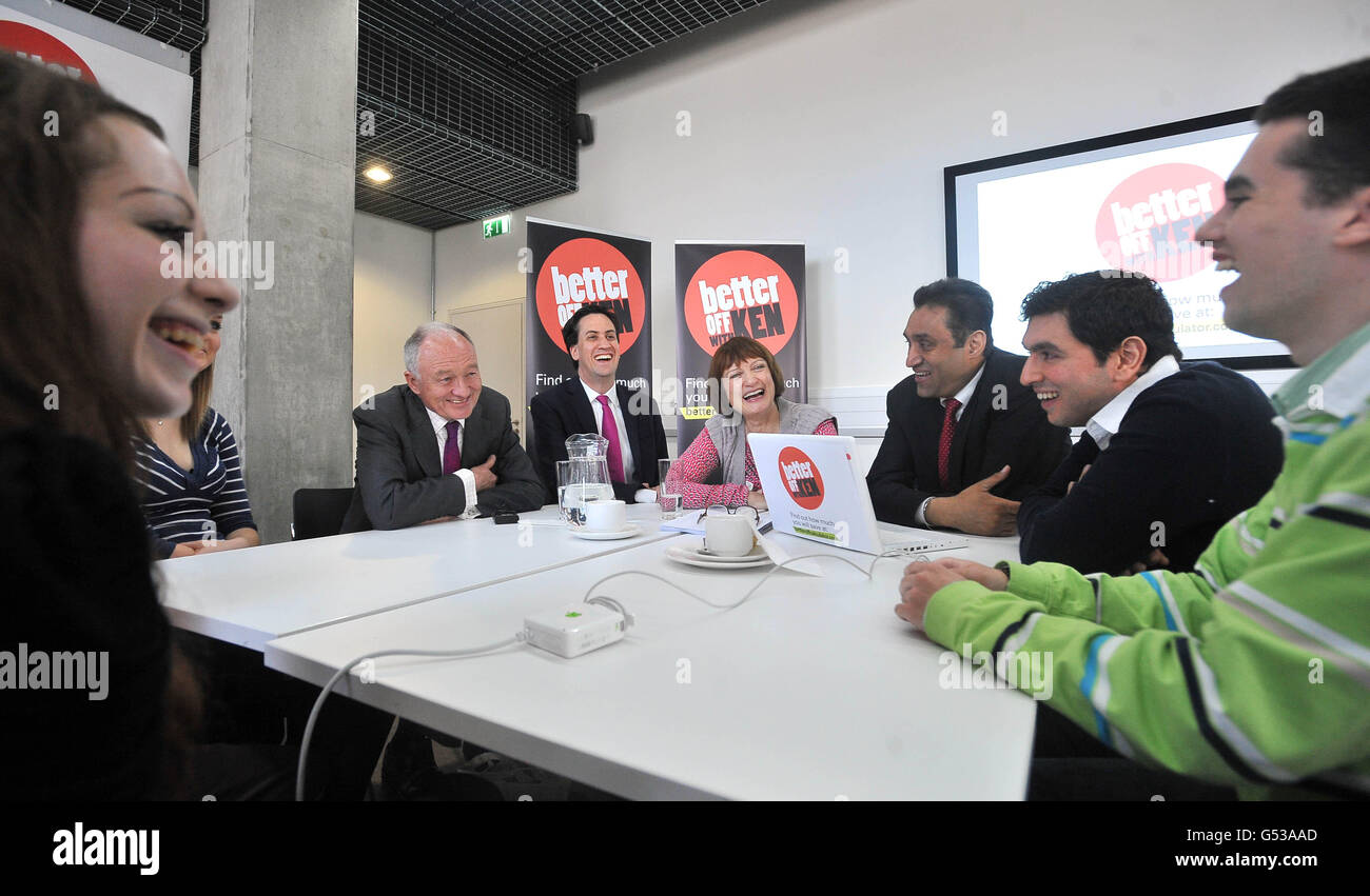 Labour's London Mayoral candidate Ken Livingstone (left), Labour leader ... Labour's London Mayoral candidate Ken Livingstone (left), Labour leader ...