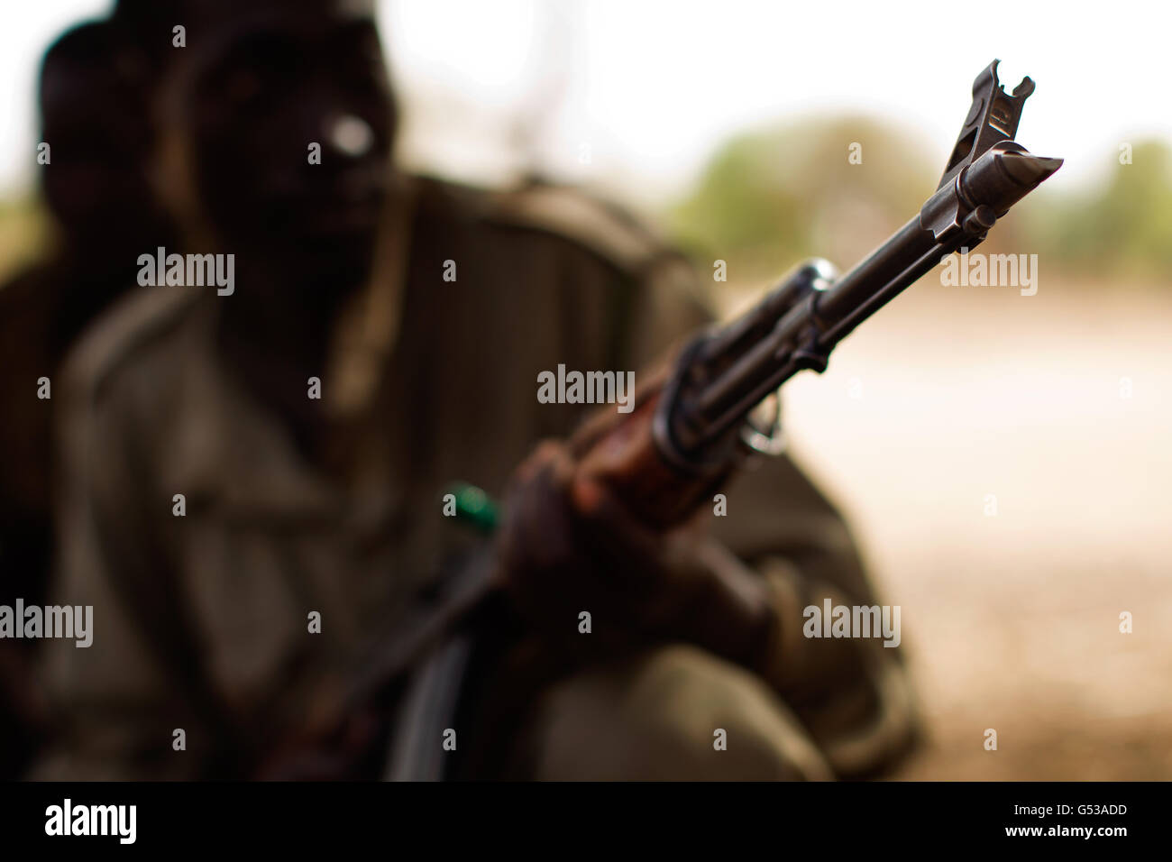 South sudan soldiers man checkpoint in the town of bunj hi-res stock photography and images - Alamy