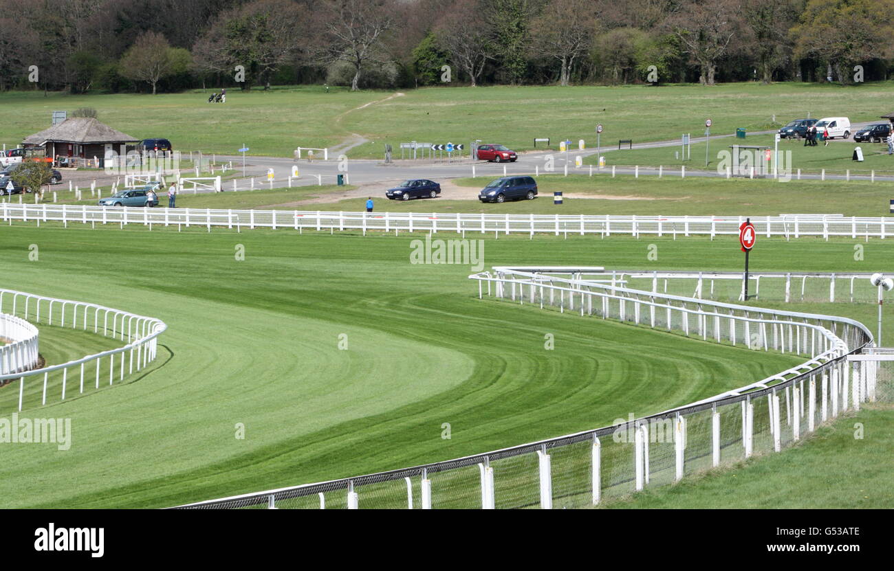 General view of tattenham corner at epsom racecourse in surrey hi-res ...