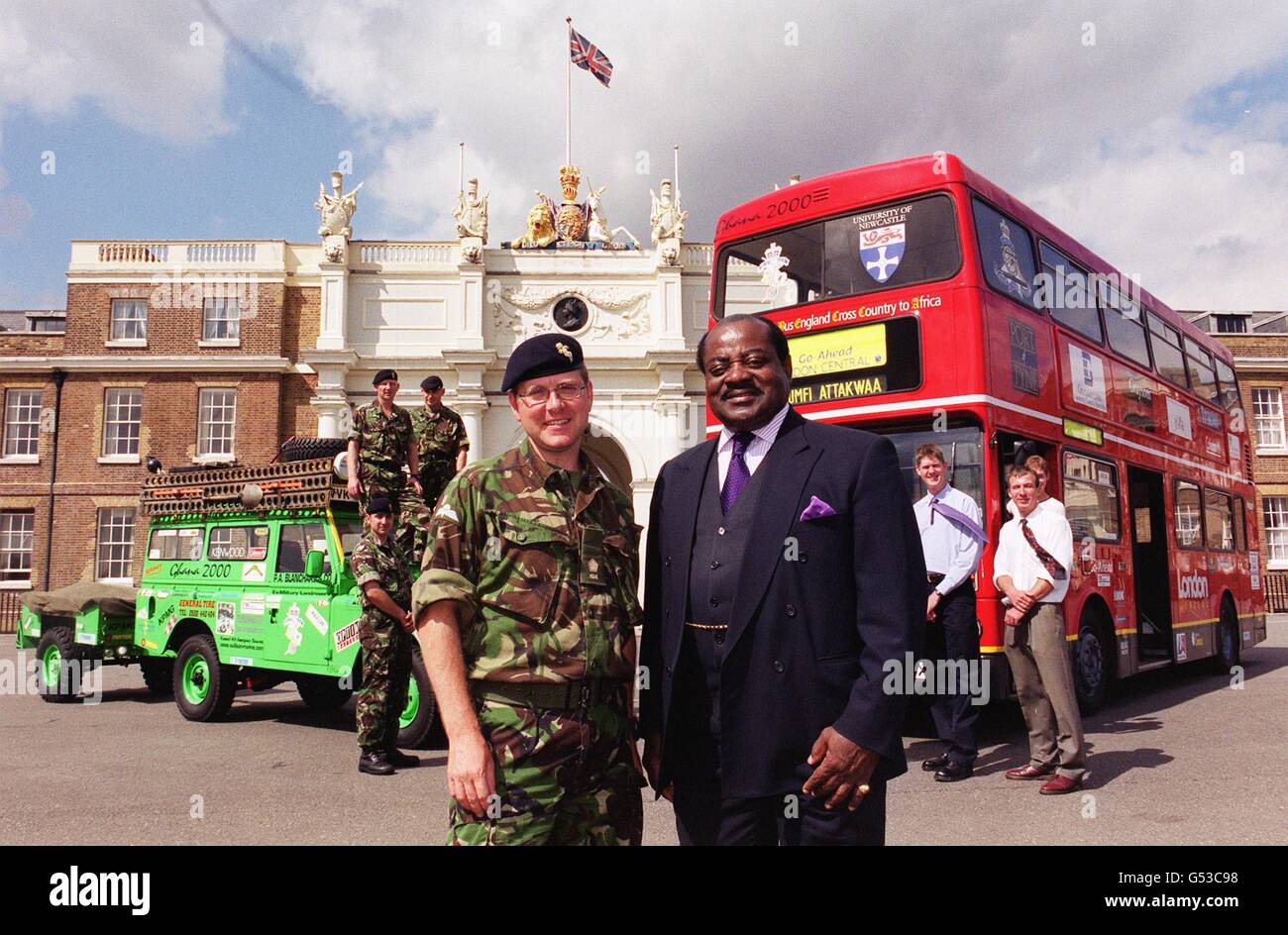 Major Dominic Moorhouse (left) and the High Commisioner for Ghana ...