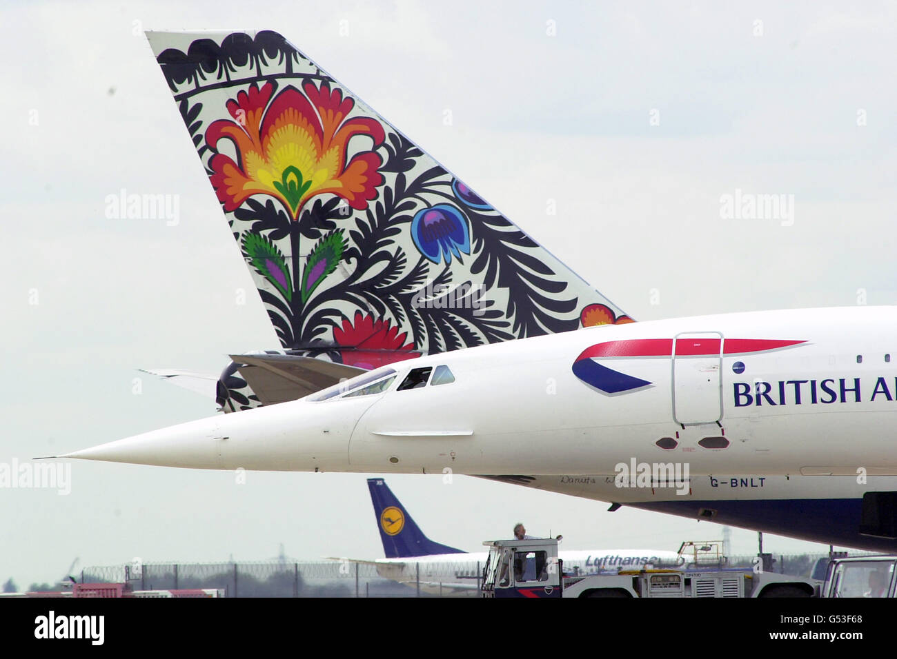 BA Concordes grounded Stock Photo - Alamy