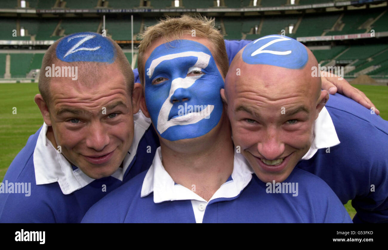 Rugby Union players (left to right) Richard Cockerill of Leicester ...
