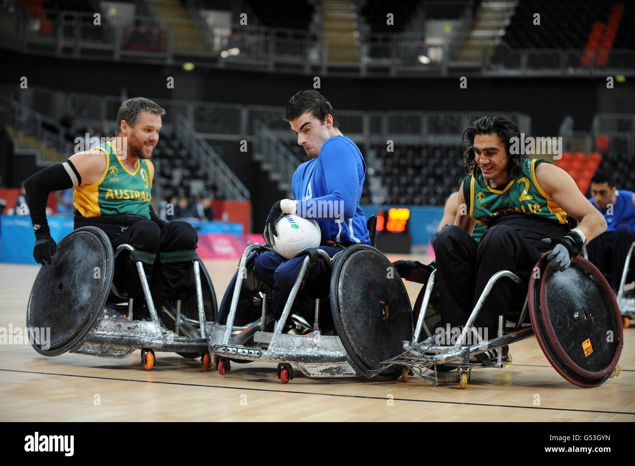 Australia's Greg Smith (left) and Nazim Erden (right) tackle Great ...