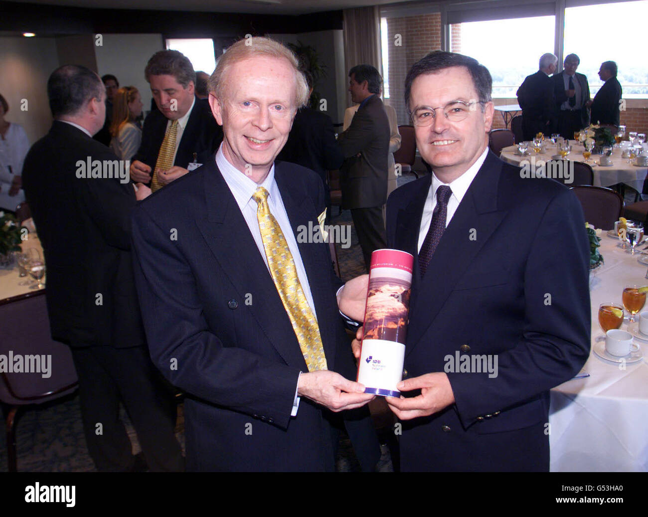 Sir Reg Empey, minister for Enterprise Trade and Investment (left ...