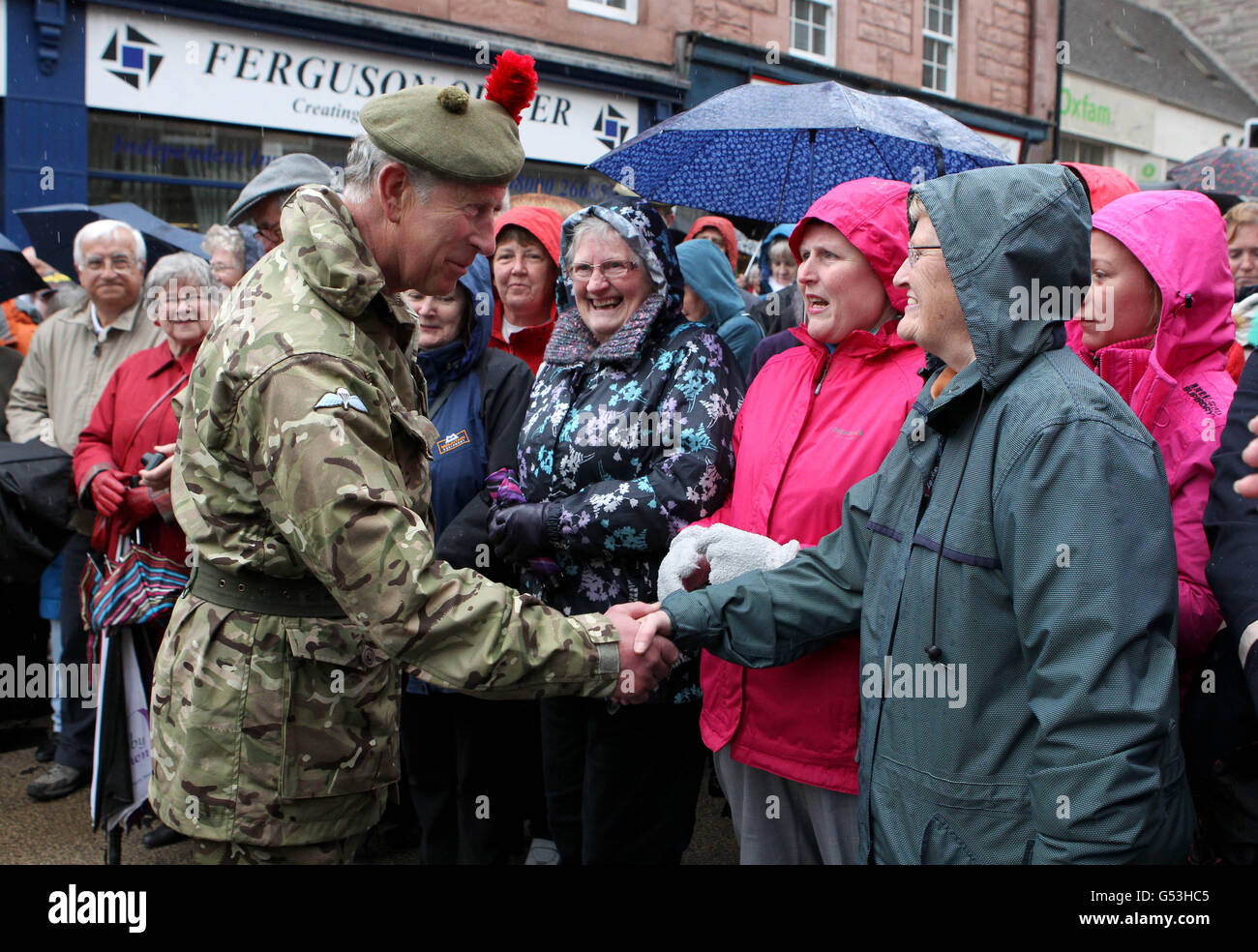 Charles attends Black Watch parade Stock Photo - Alamy